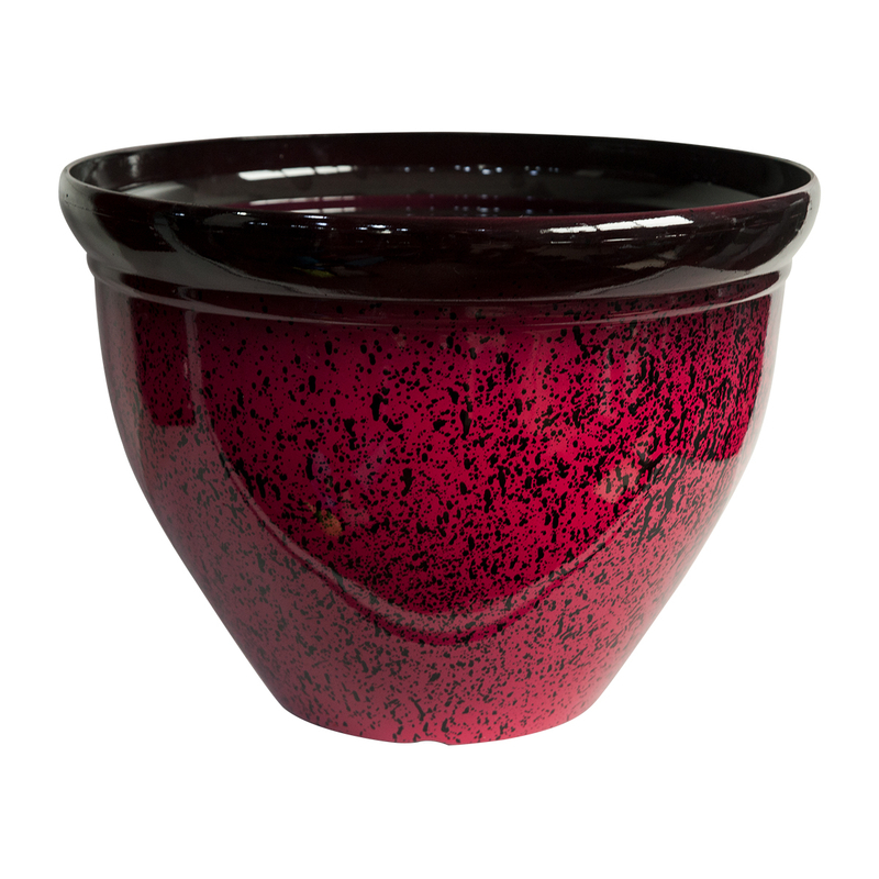 Nice Glazed Ceramic Effect Plastic Plant Pot from China manufacturer ...